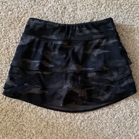 Athleta | Shorts | Athleta Girl Black Camo Lux Swing Skort | Poshmark